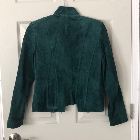 Classiques Entier | Jackets & Coats | Suede Emerald Green Jacket | Poshmark